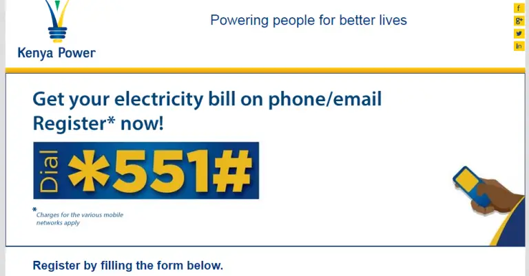 How to check you KPLC bill by email or SMS